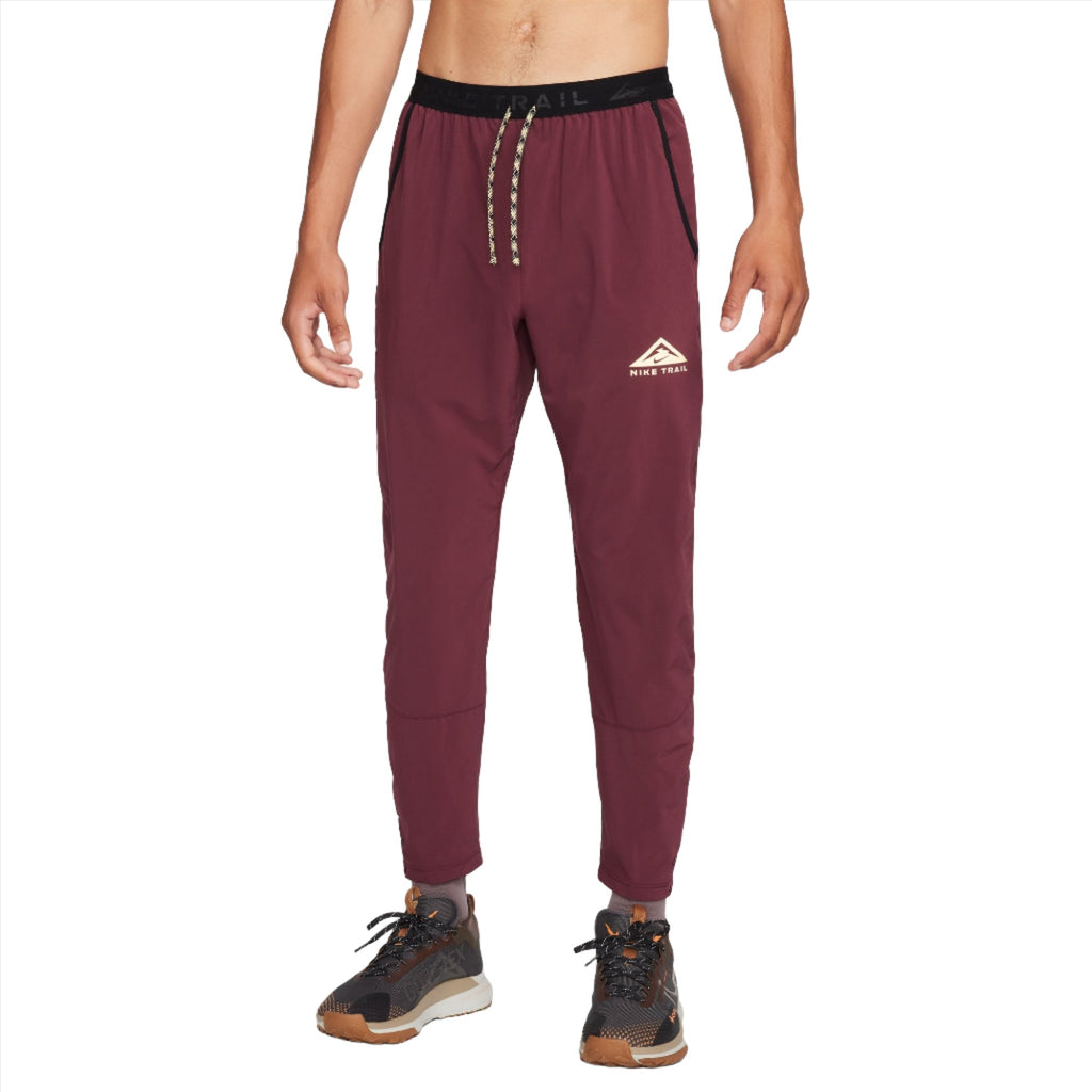 Nike Mens Trail Dawn Range Dri-FIT Running Pants | Night Maroon/Black ...